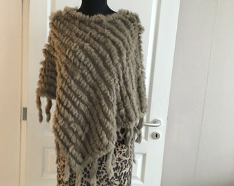 Rabbit fur cape | Etsy