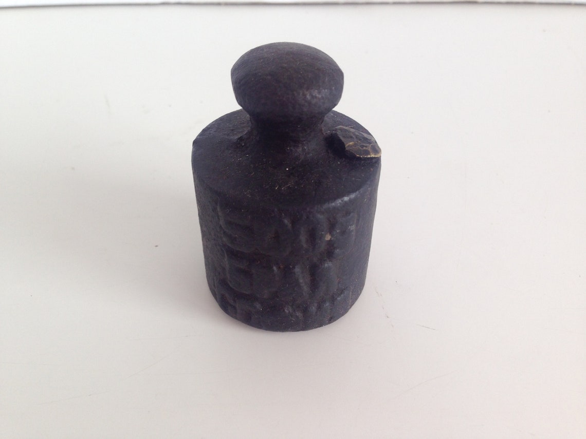 Antique Weight Scale Balance - Metal Scale Weights - Vintage Solid Iron ...