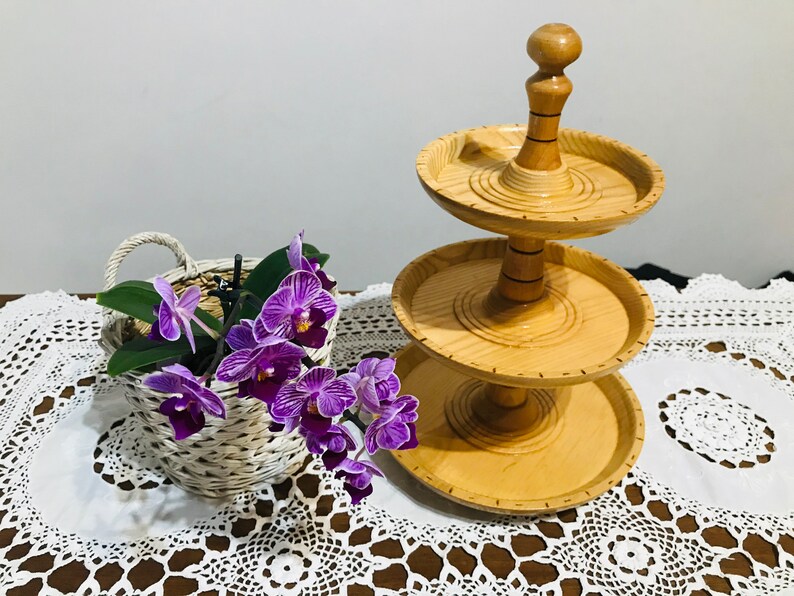 Wooden Three Tier Tray - Etsy