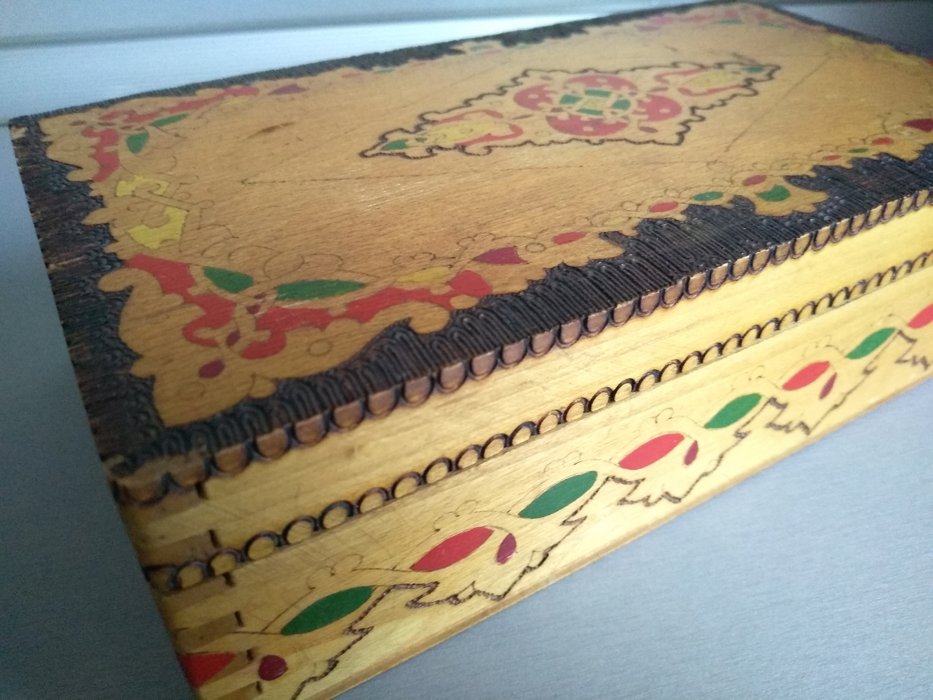 Vintage Pyrography Box Vintage Wooden Box Vintage Handmade - Etsy