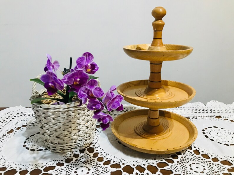 Wooden Three Tier Tray | Etsy