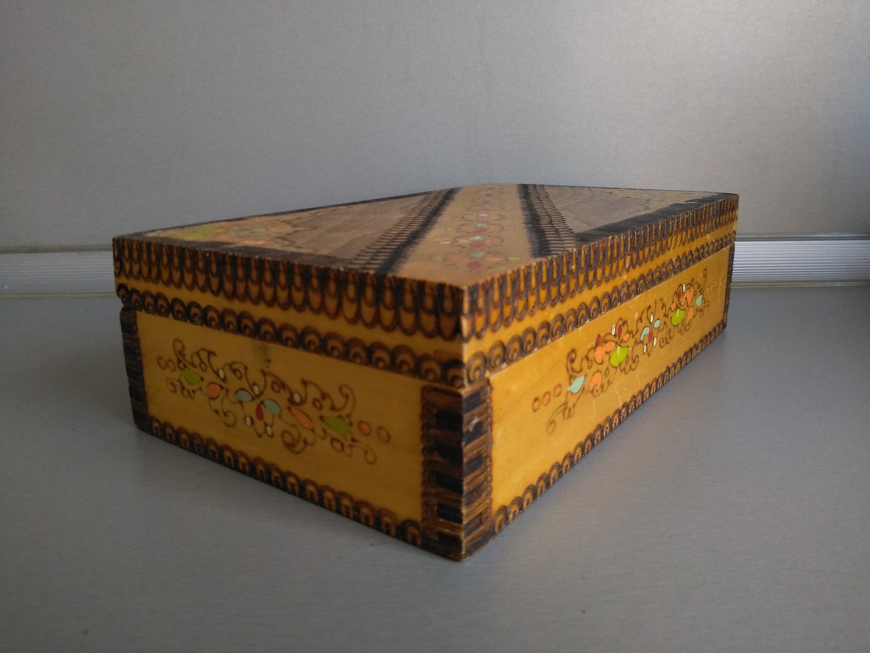 Vintage Pyrography Box Vintage Wooden Box Vintage Handmade | Etsy