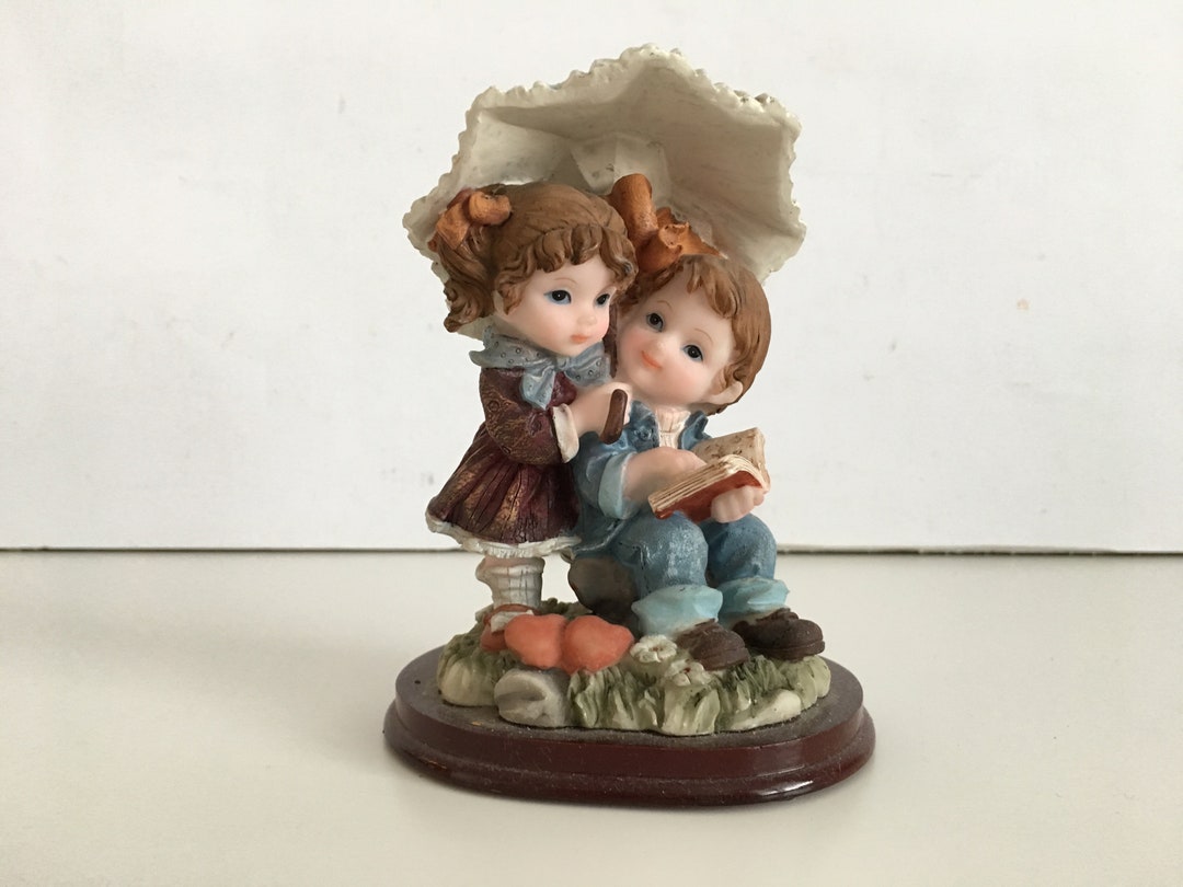 Statuette of Girl and Boy Children Children Figurines Boy - Etsy
