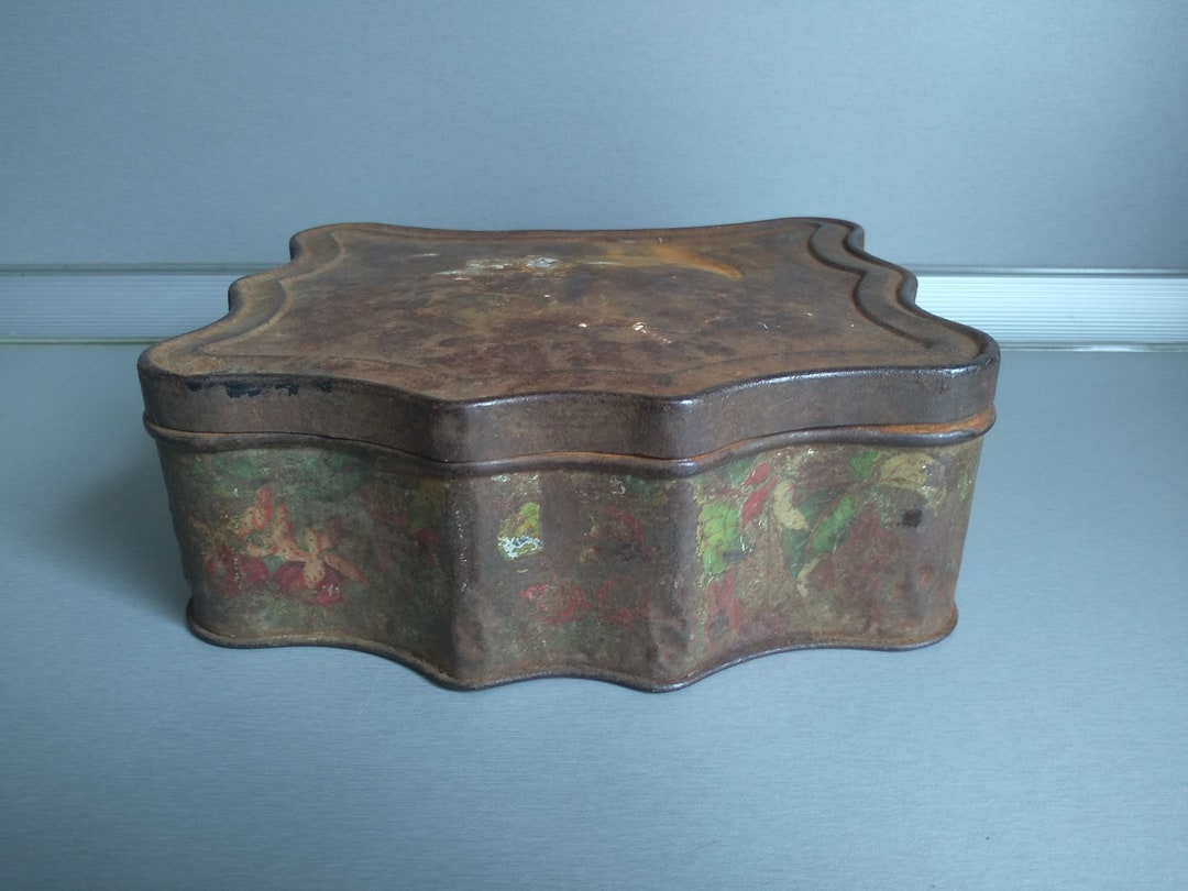 Antique Galvanized Large Box - Galvanized Metal Box Farmhouse Decor ...