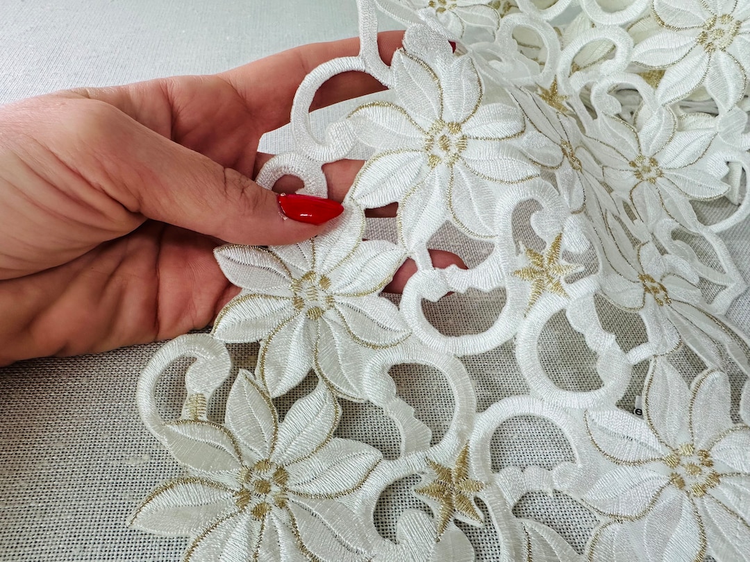 Cutwork Macine Embroidery Runner - Embroidery Machine Runner - Flowers ...