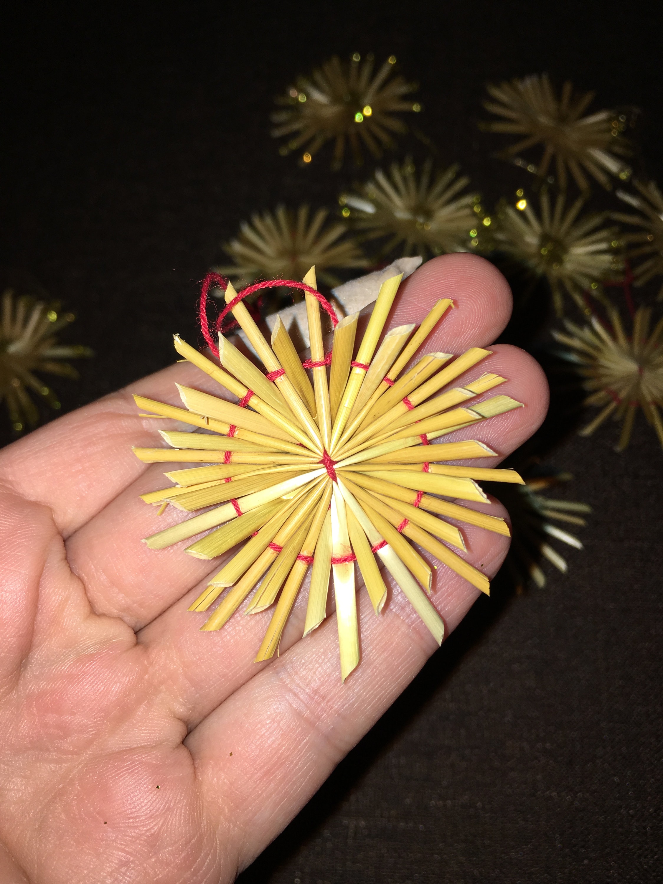 Set of 11 Christmas Straw Star - Handmade Christmas Straw Woven ...