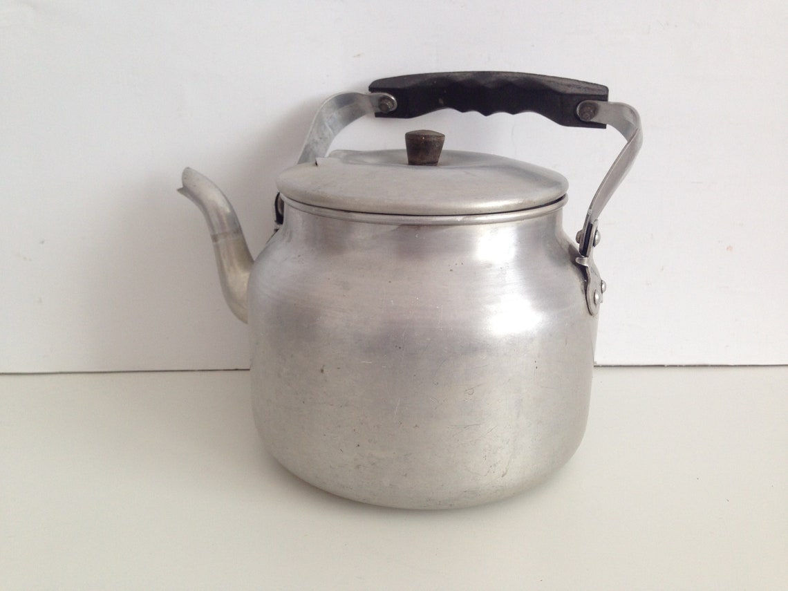 Vintage Aluminum Teapot Old Aluminum Teapot Retro Cuisine - Etsy