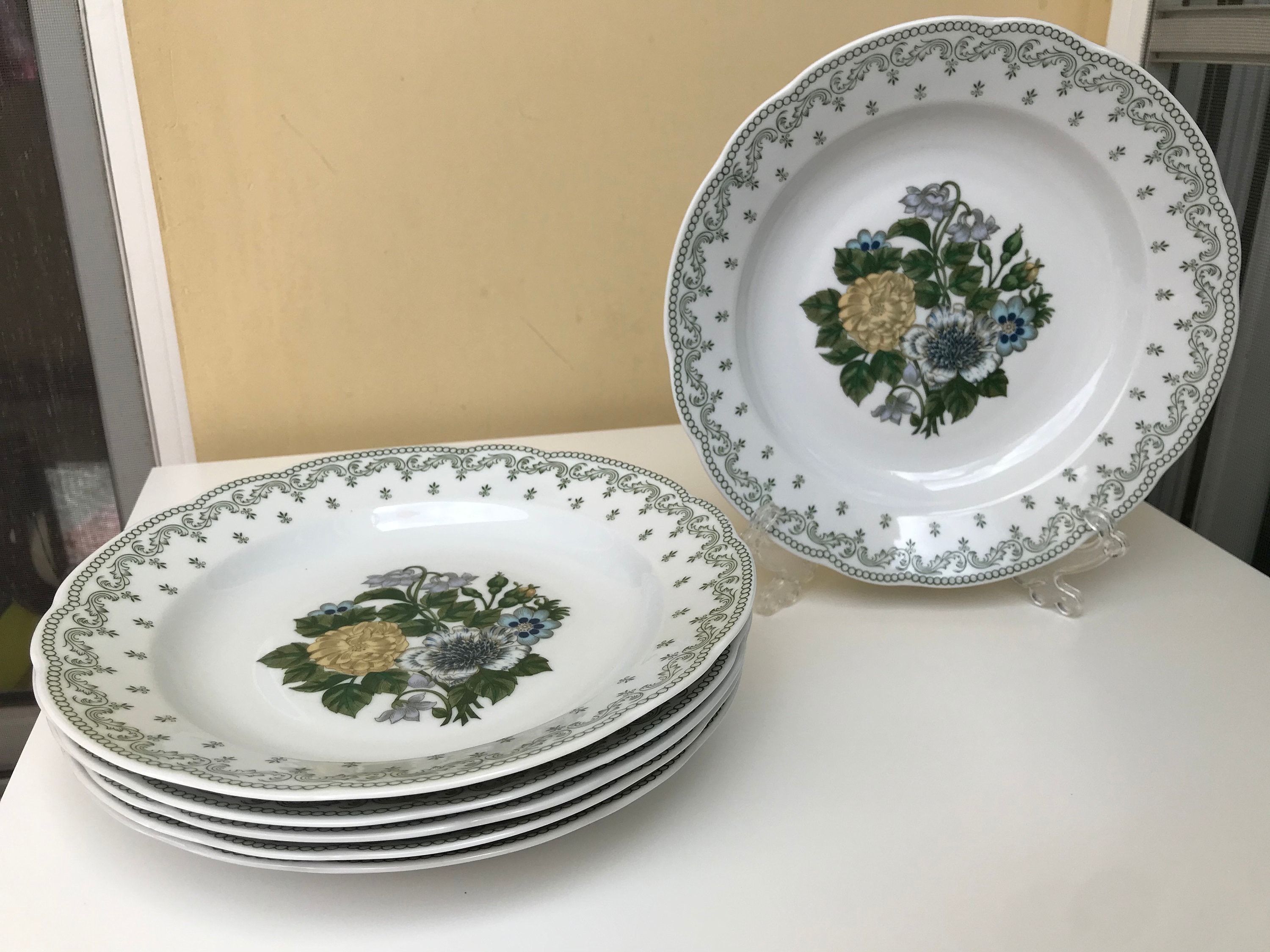 KAHLA Germany porcelain soup plate Vintage set of 6 Kahla | Etsy