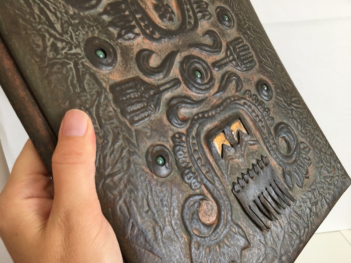 Vintage Genuine Embossed Leather Large Folder Leather Book - Etsy