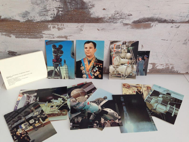 Vintage Set of 14 Soviet Cards USSR 1982 Retro Cards - Etsy