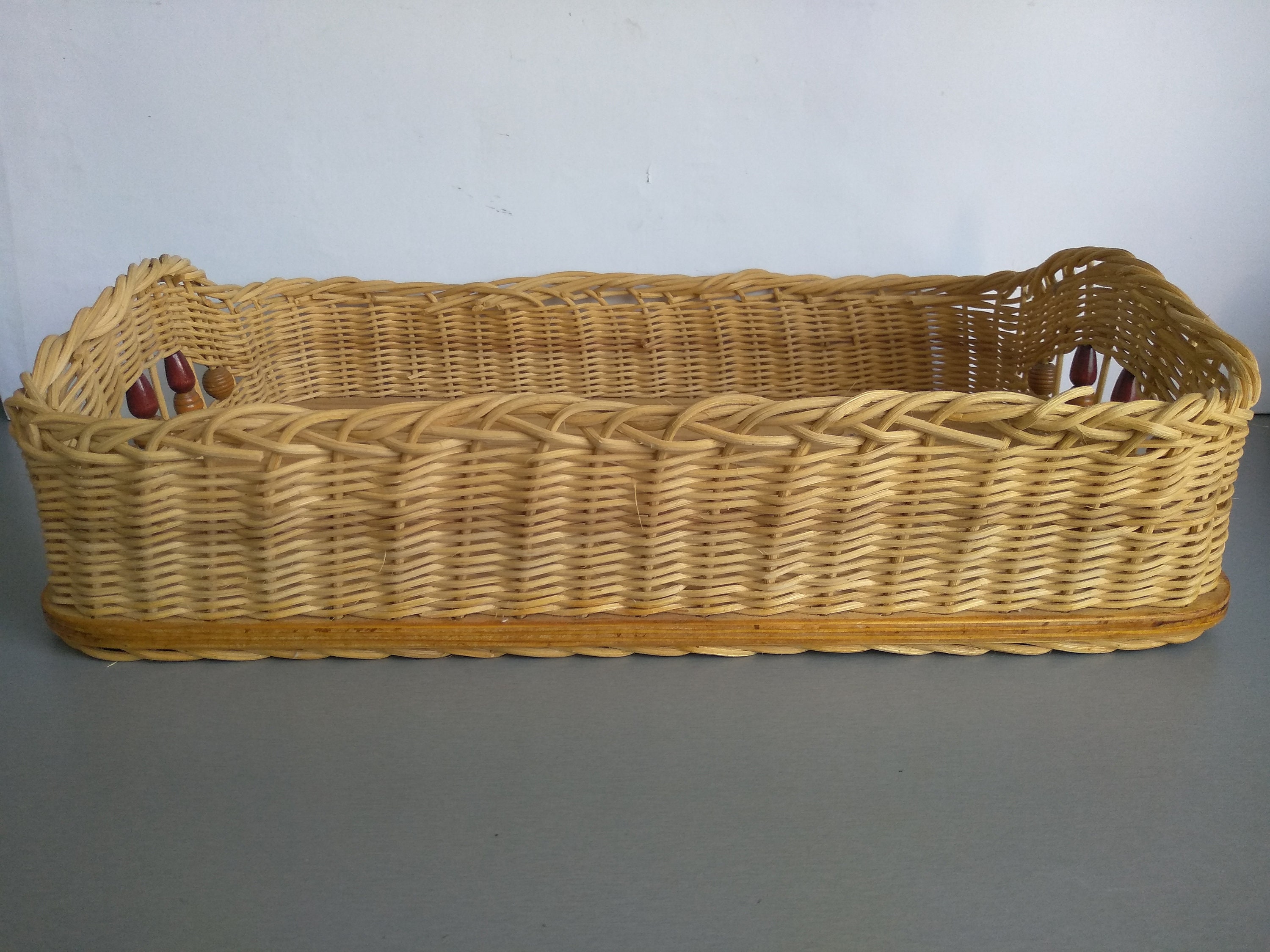 Vintage Large Wicker Tray Vintage Large Tray Knit Tray | Etsy