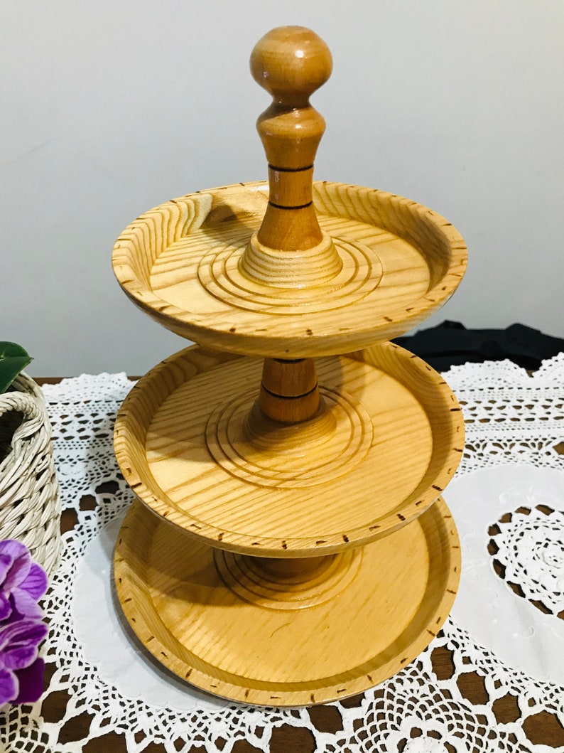 Wooden Three Tier Tray | Etsy