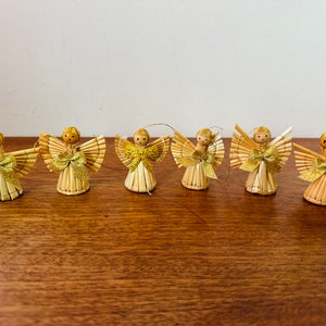 Set of 6 Straw Angel Ornament - Handmade Straw Angels - (11) - Etsy