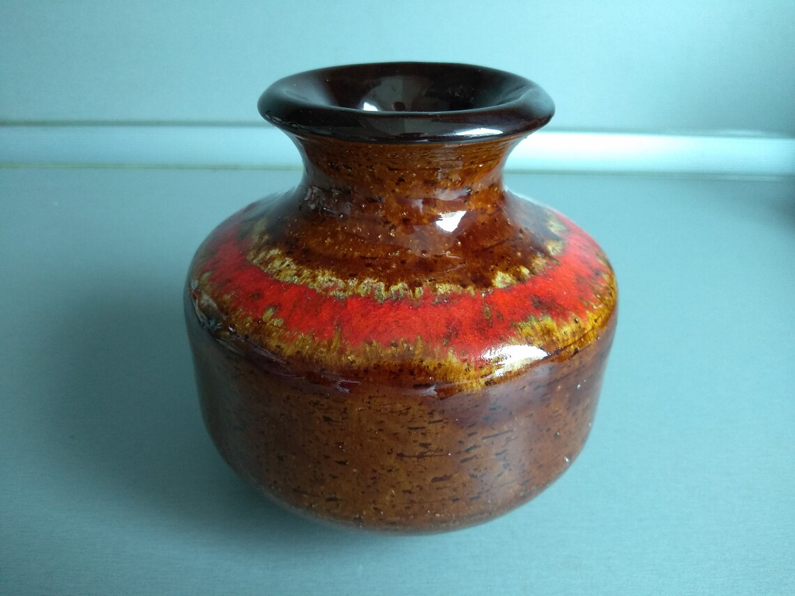 Vintage Swedish Gabriel Ceramic Vase - Glazed Ceramic Vase - Gabriel ...