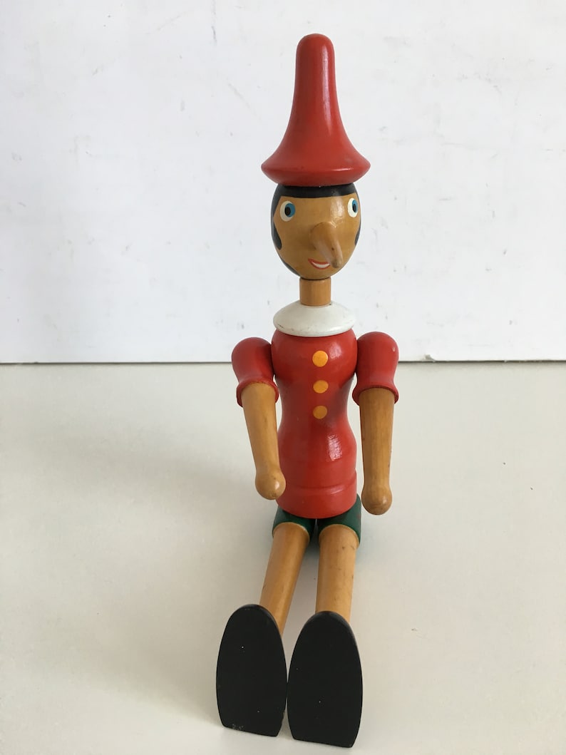 Vintage Pinocchio Marionette Toy Pinocchio Doll Wooden | Etsy