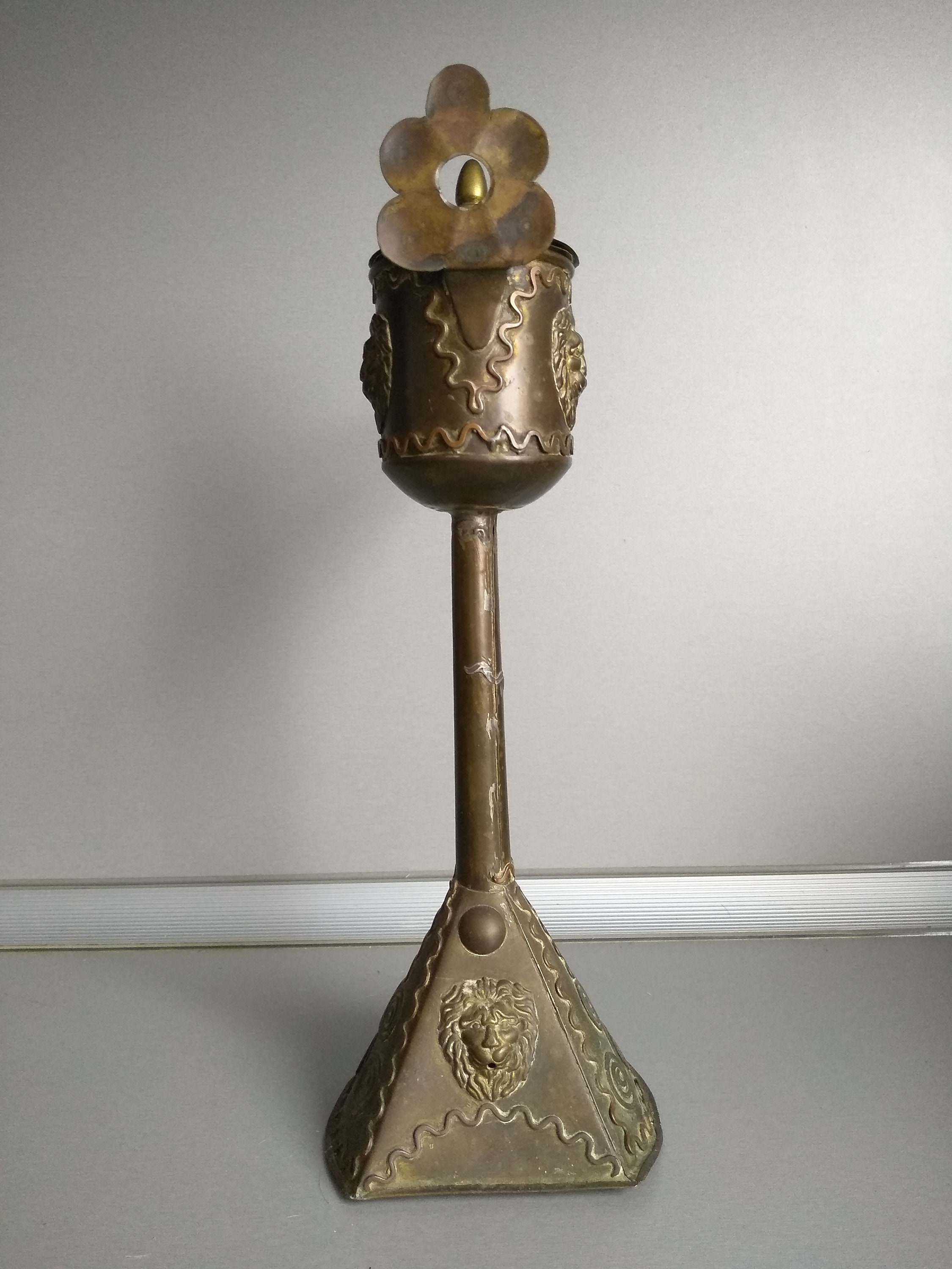 Antique Brass Oil Lamp Wall Hanging or Table Oil Lamp Rare | Etsy