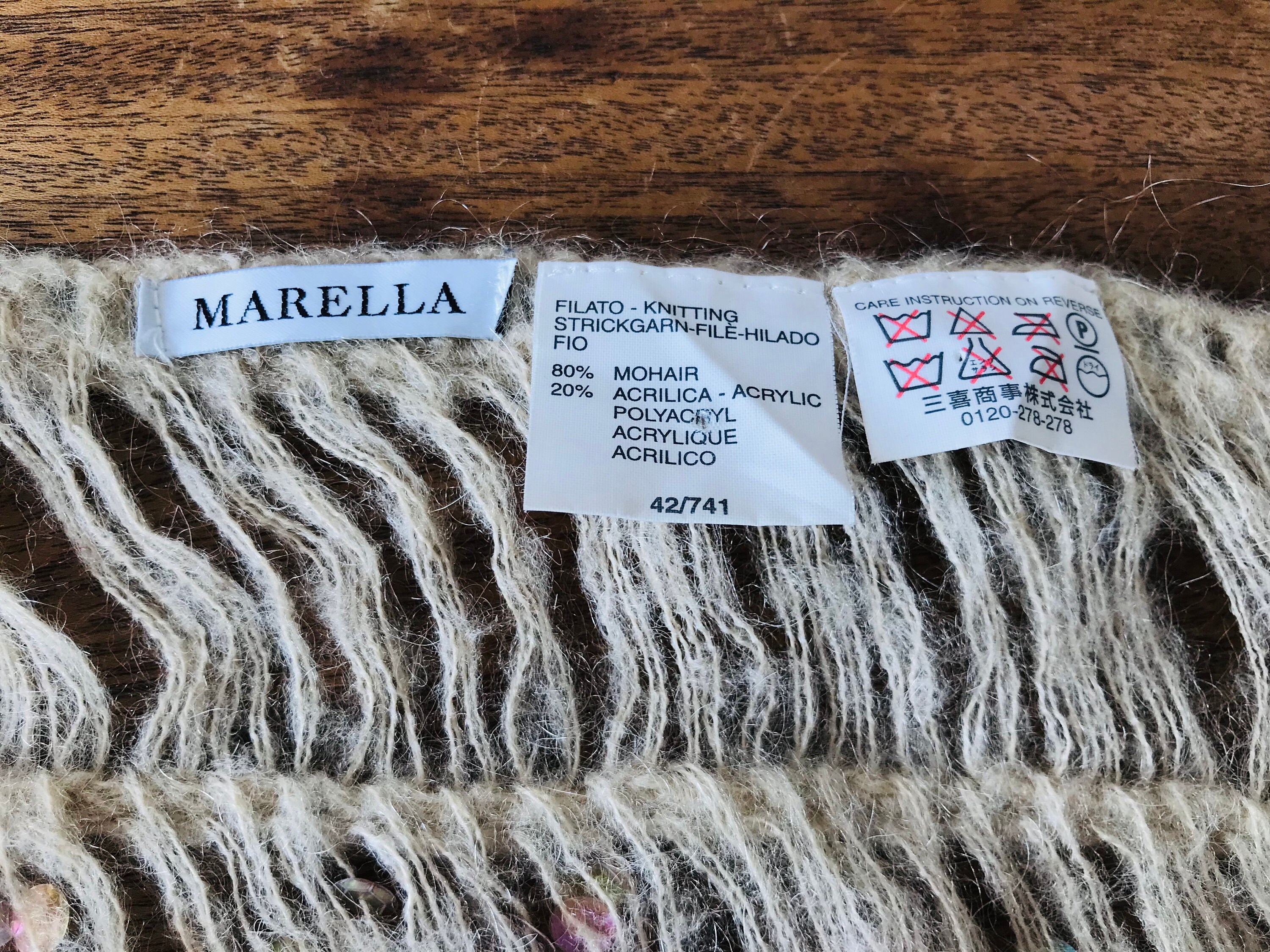 MARELLA Mohair Scarf - Mohair Scarf With Sequins - Etsy