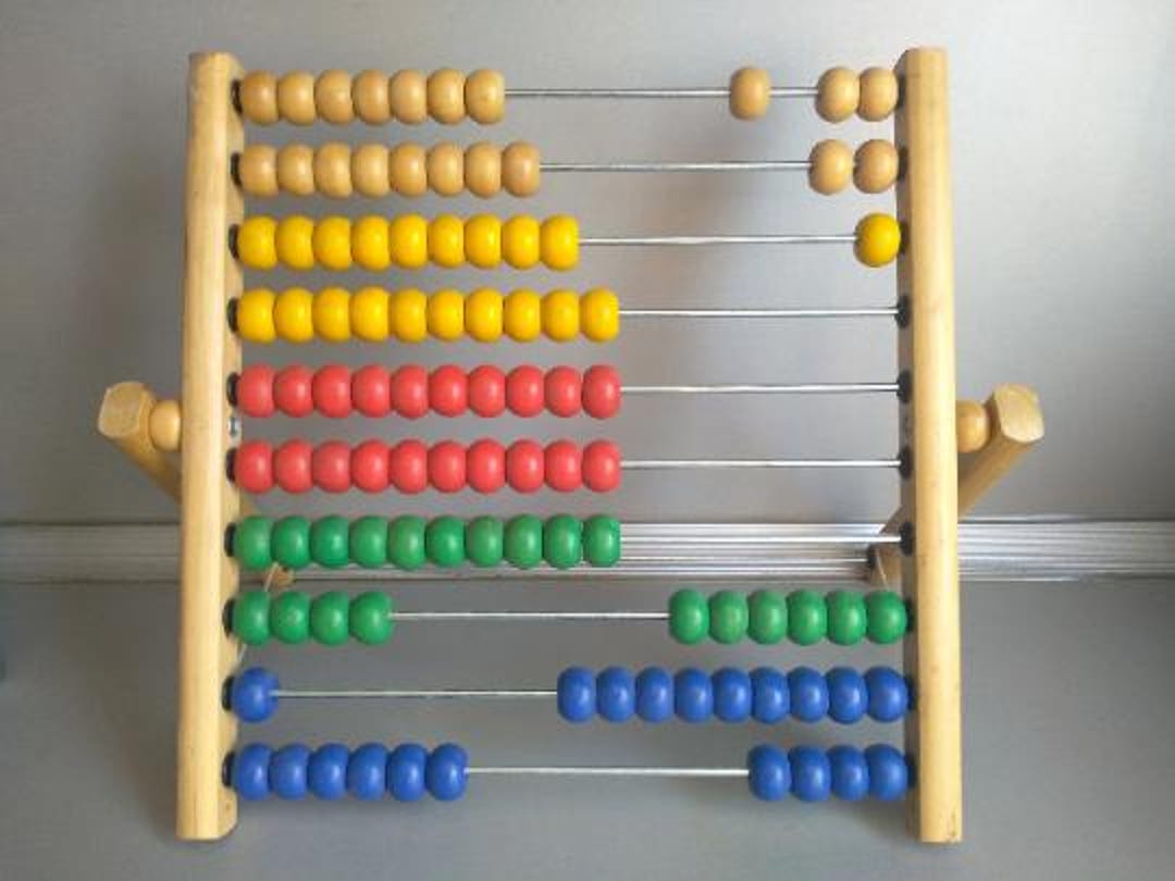 Large Wooden Abacus - Educational Abacus - Large Abacus - Old ...