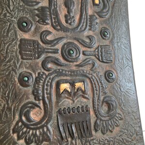 Vintage Genuine Leather Large Folder Embossed Leather Book - Etsy