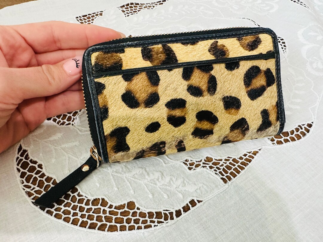 Leopard Print Cow Hair Wallet - Etsy