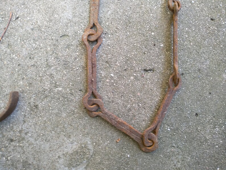 Vintage Chain Antique Chain Primitive Tool Antique Iron | Etsy