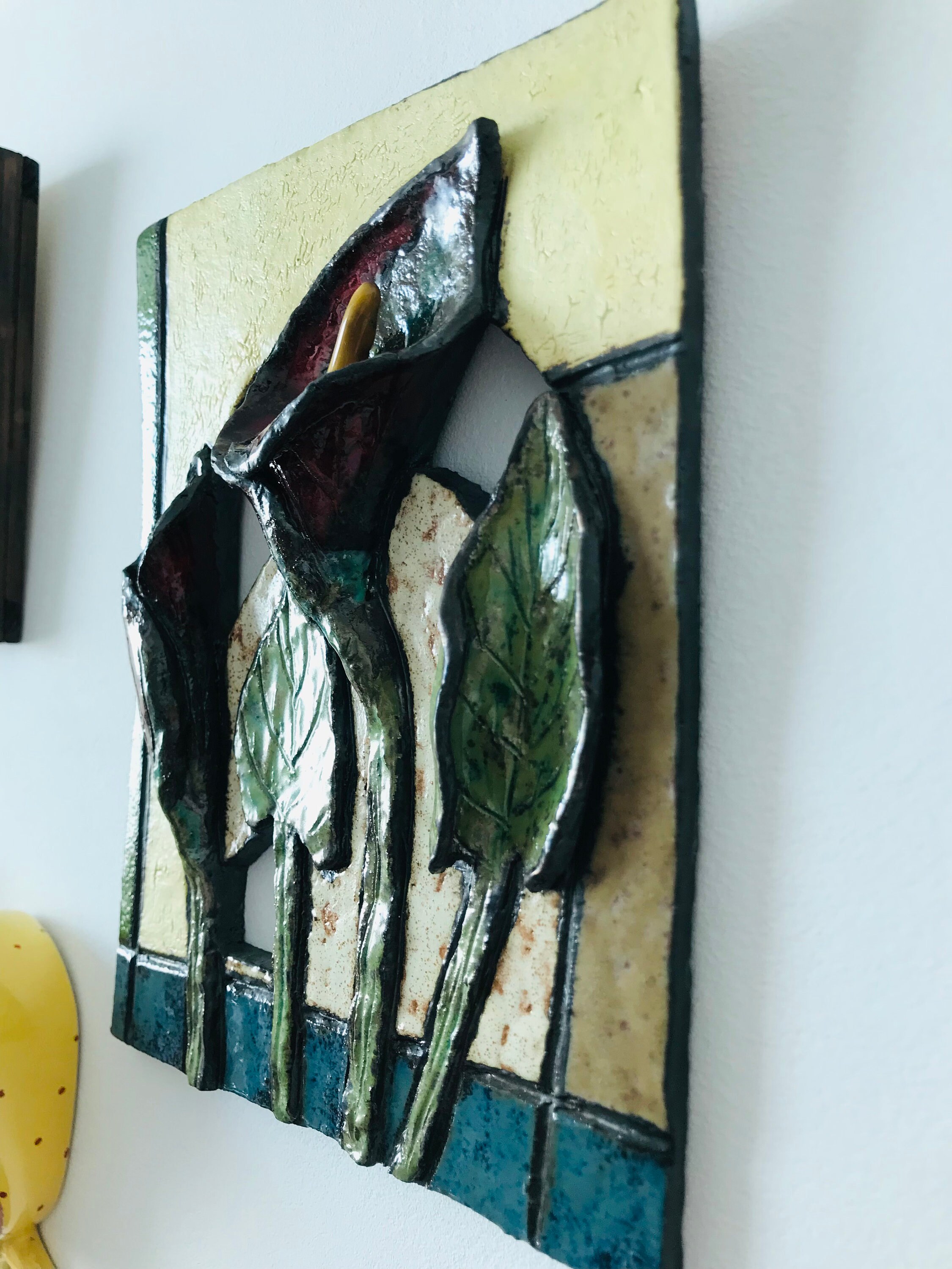 Handmade Art Pottery Wall Plaque 3D Wall Ceramic Plaque - Etsy