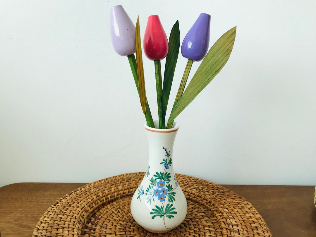 Vintage Bassano Vase - Vintage Ceramic Vase - Hand Painted Bassano ...