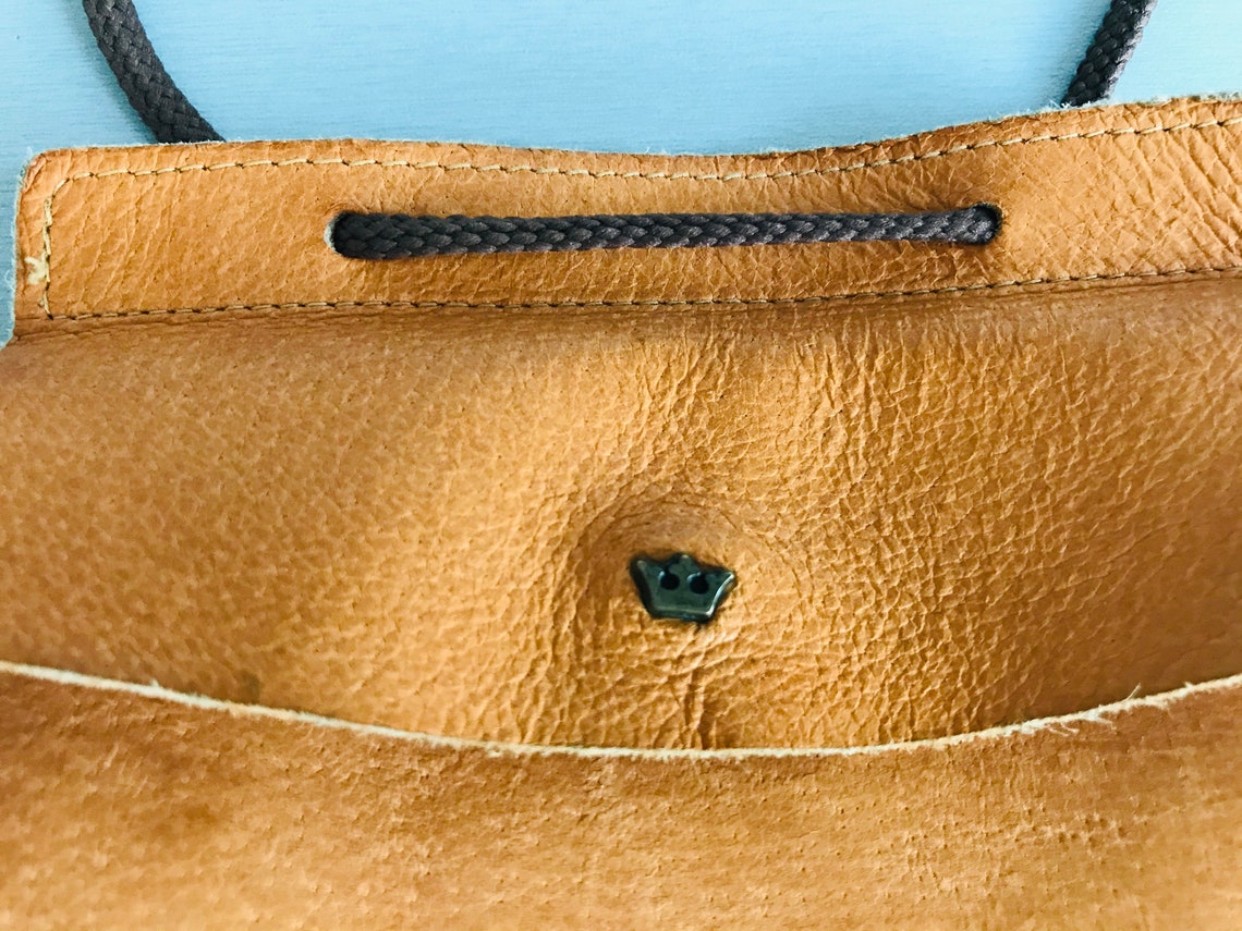 Vintage Genuine Leather Neck Wallet - Genuine Leather Wallet - Retro ...