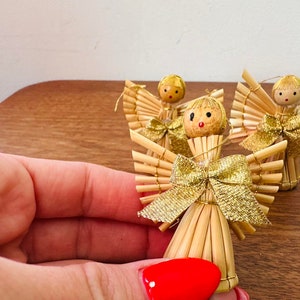 Set of 6 Straw Angel Ornament - Handmade Straw Angels - (11) - Etsy