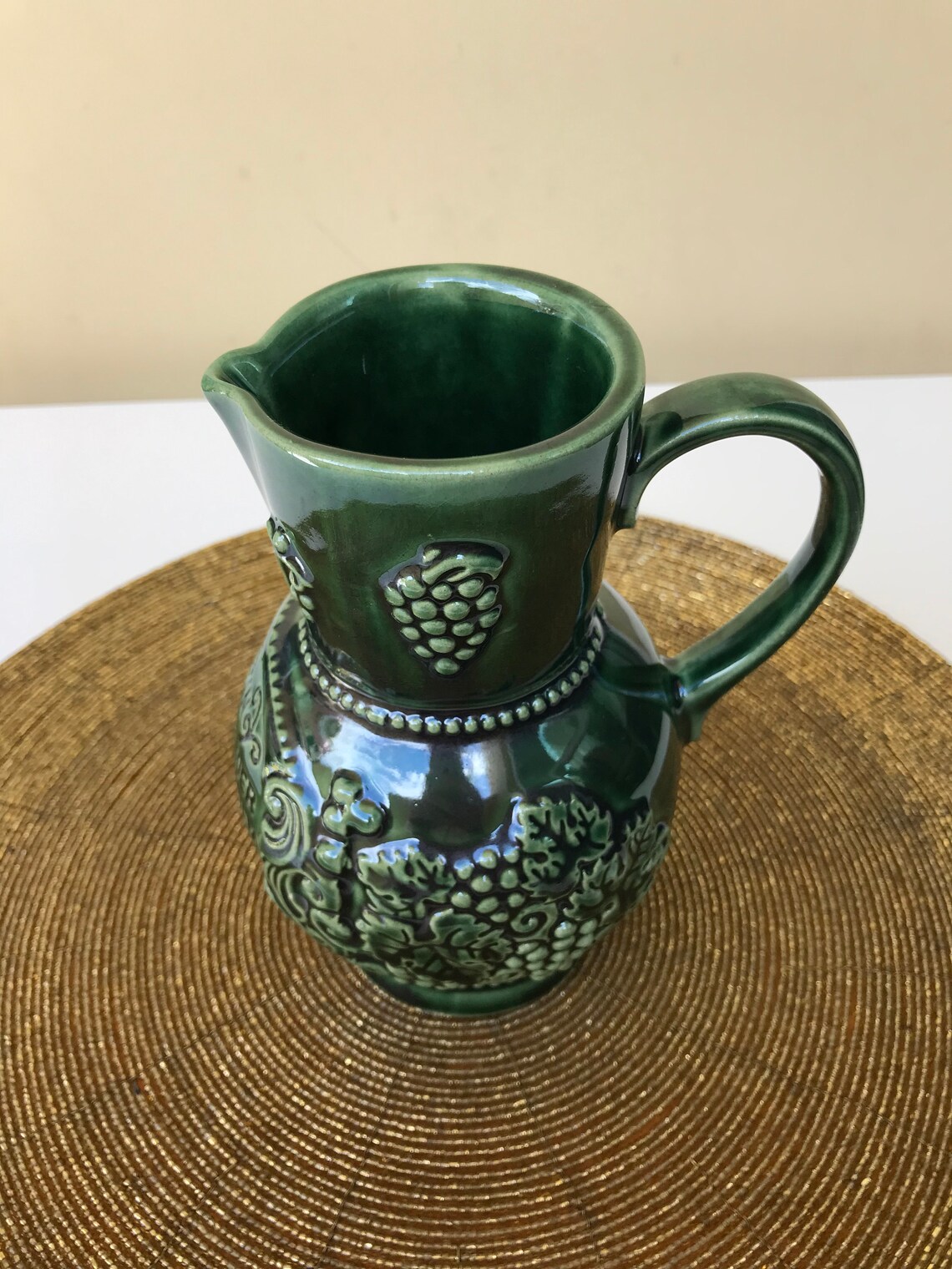 Vintage Marzi & Remy Green German Wine Pitcher - Marzi and Remy ...