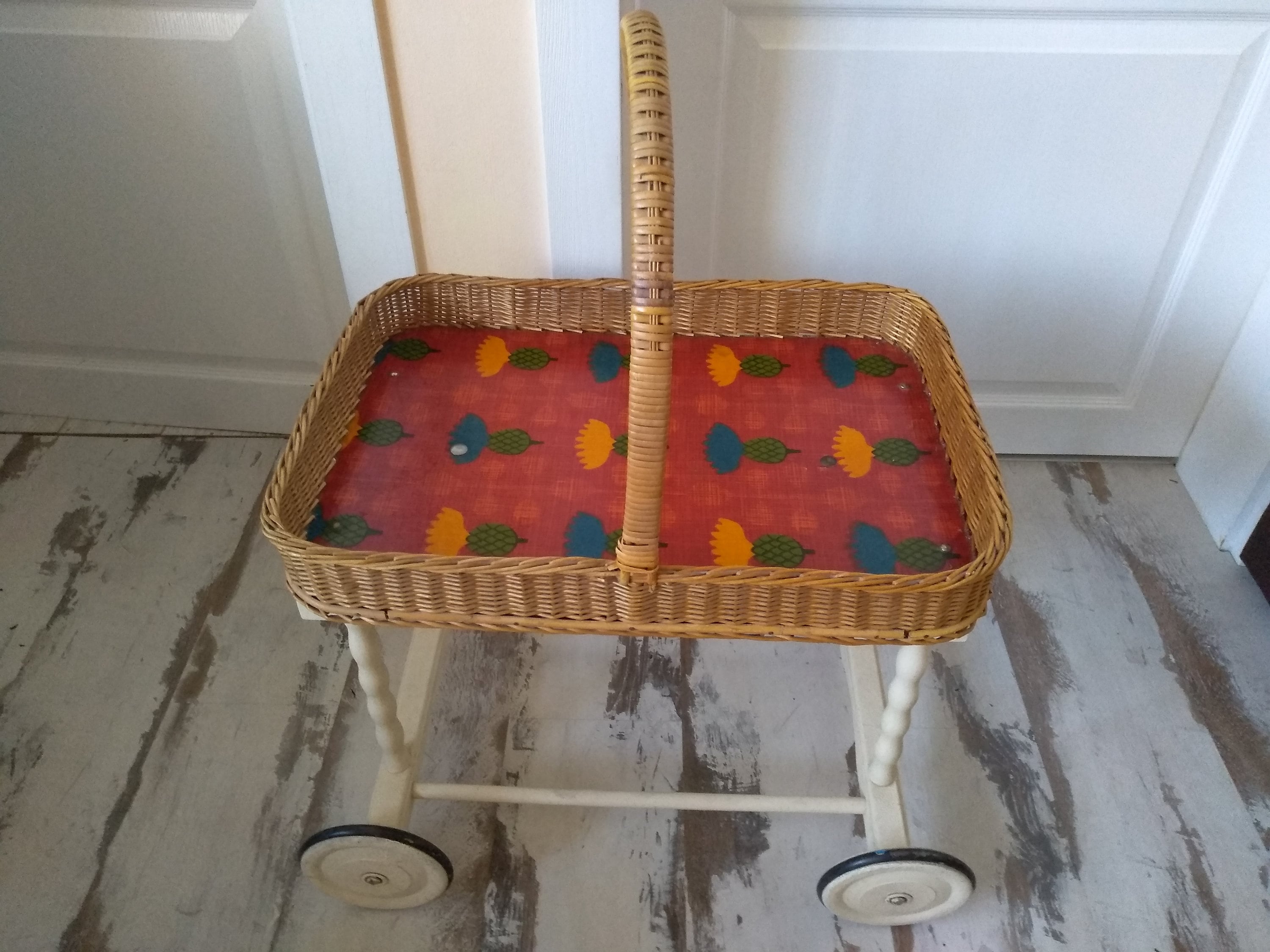 Vintage Rattan Tea Coffee Trolley Vintage Beverage Cart | Etsy