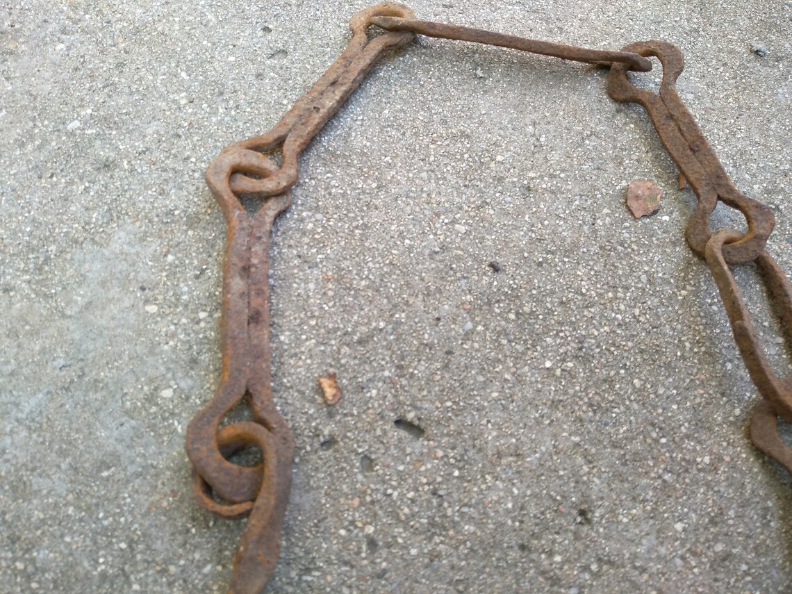 Vintage Chain - Antique Chain - Primitive Tool - Antique Iron Chain ...