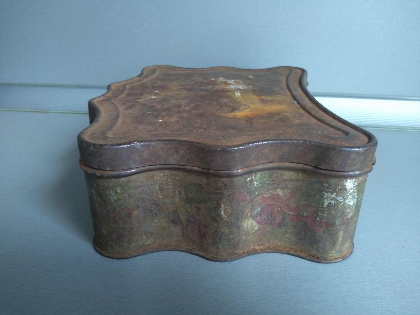 Antique Galvanized Large Box Galvanized Metal Box Farmhouse - Etsy