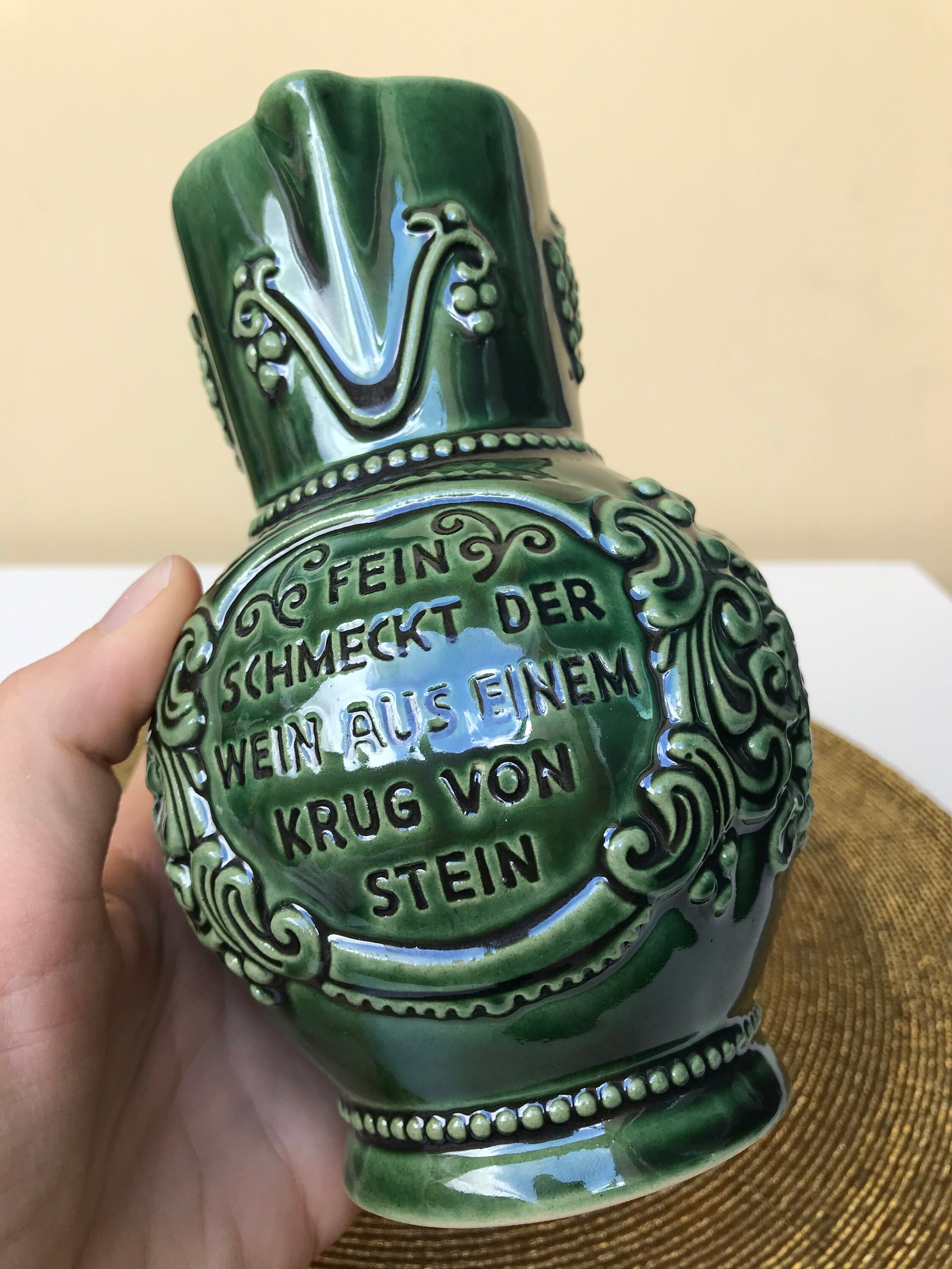 Vintage Marzi & Remy Green German Wine Pitcher - Marzi and Remy ...