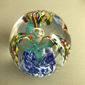 Vintage Glass Art Paperweight - Collectible Paperweight - Etsy