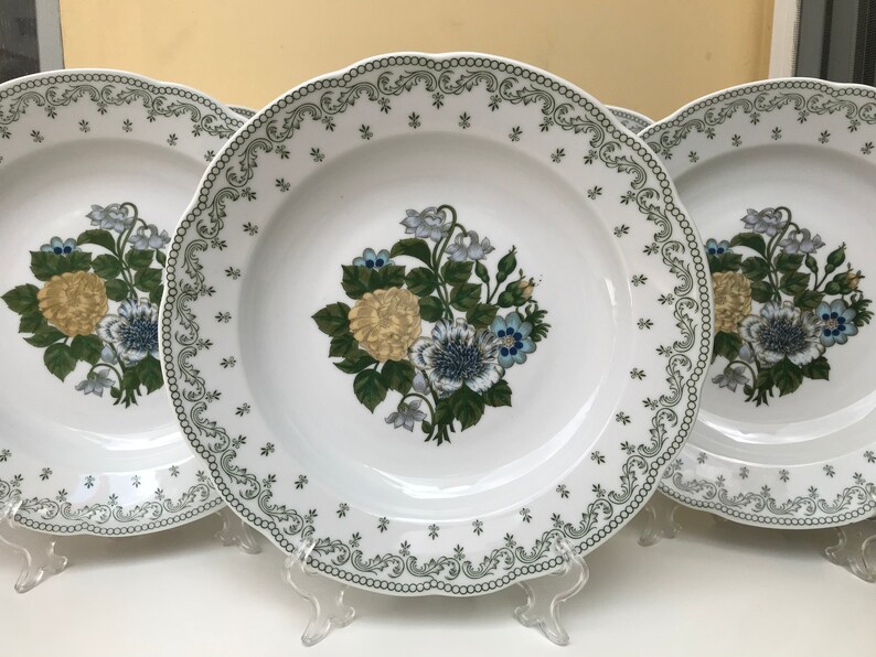 KAHLA Germany Porcelain Soup Plate Vintage Set of 6 Kahla - Etsy
