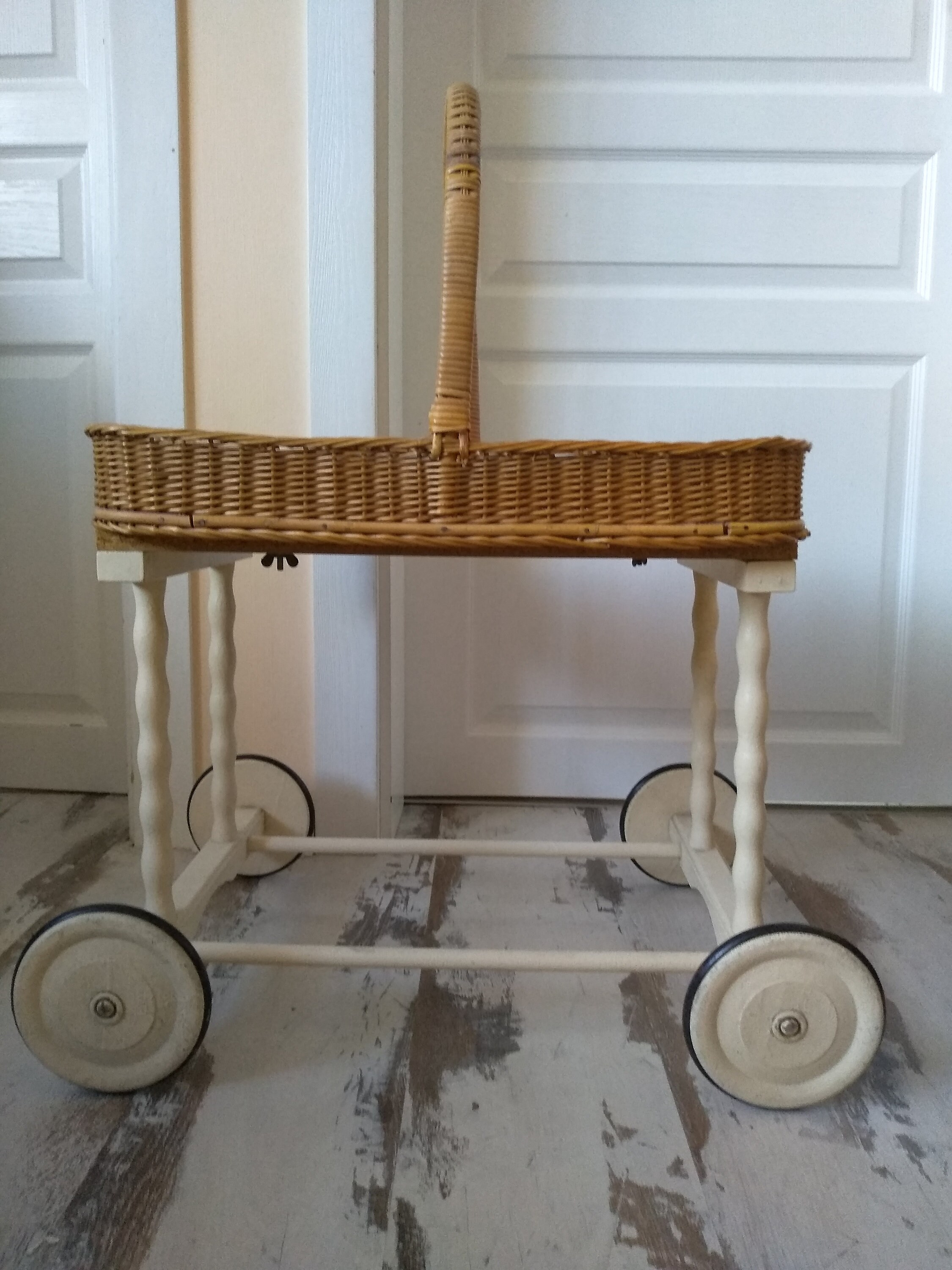 Vintage Rattan Tea Coffee Trolley Vintage Beverage Cart | Etsy