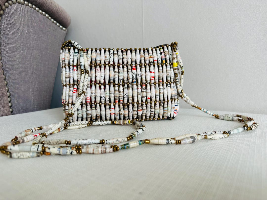 Handmade Paper Bear Bag - Handmade Rolled Paper Bead Purse (2) - Etsy