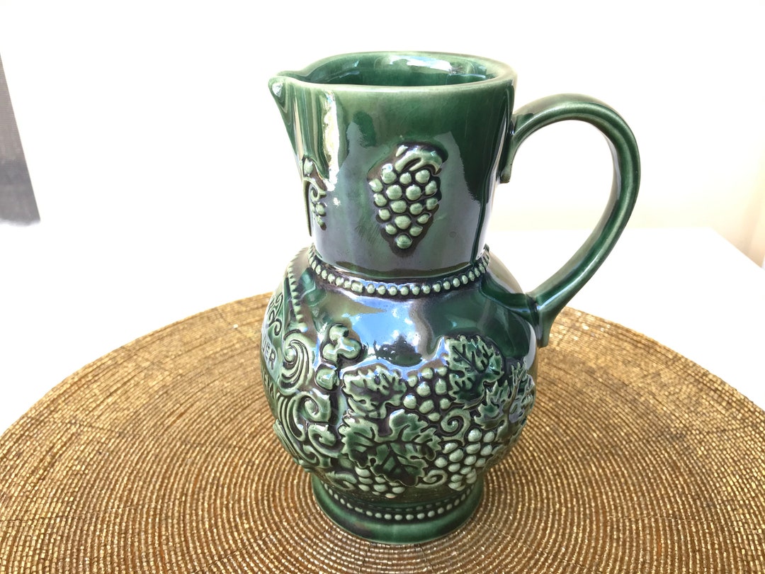 Vintage Marzi & Remy Green German Wine Pitcher - Marzi and Remy ...