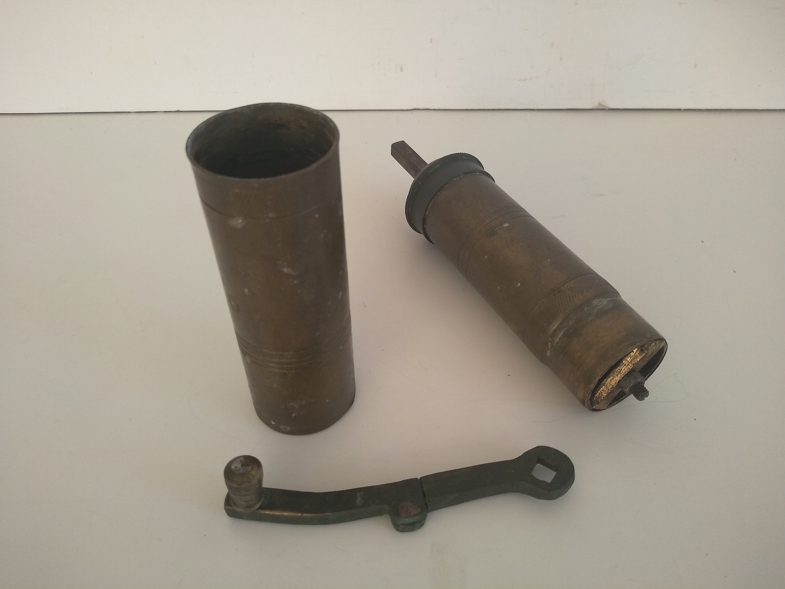 Antique Brass Grinder - Vintage Brass Turkish Coffee Mill - Retro Home ...
