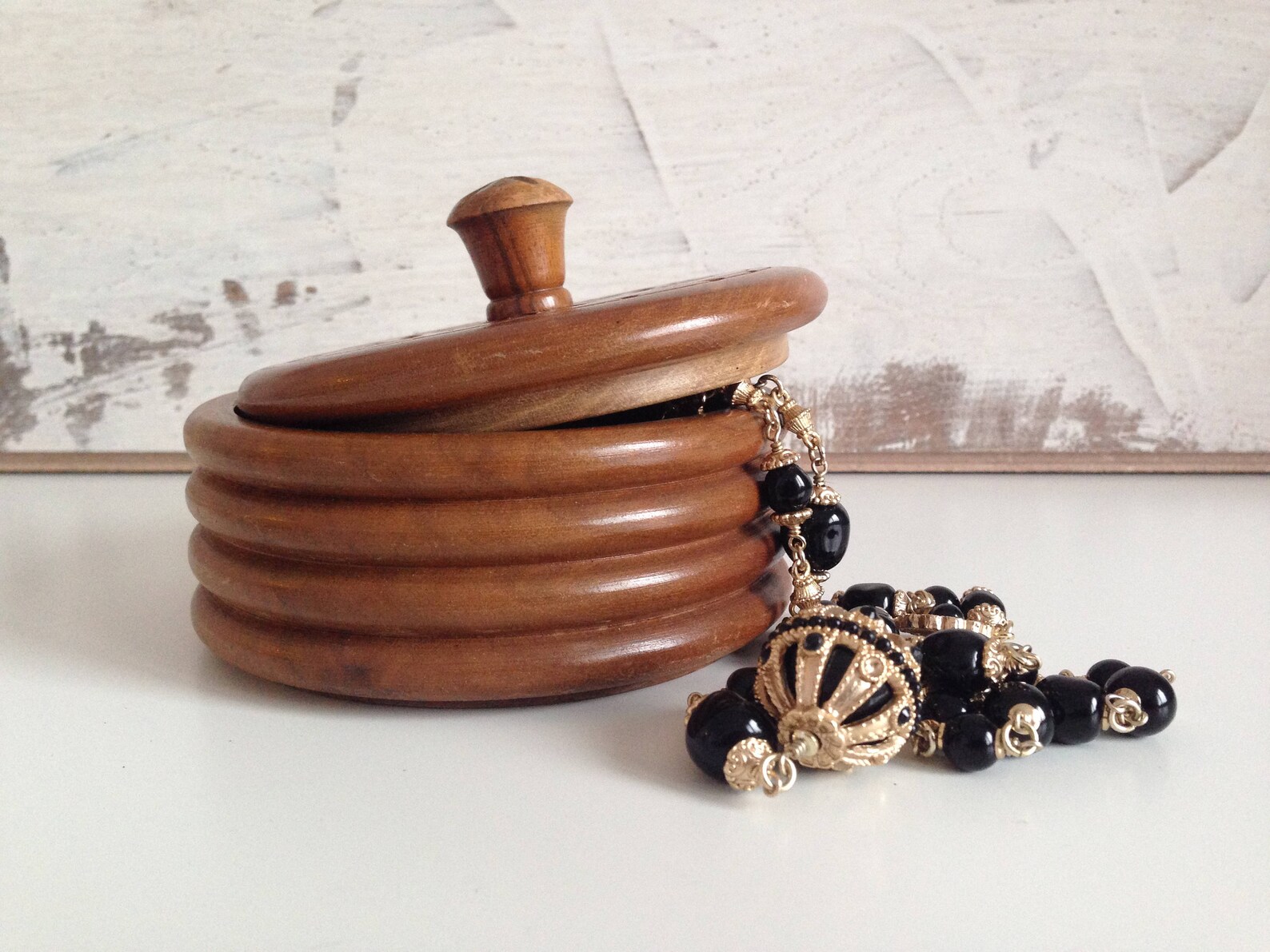 Round Wooden Box Vintage Handmade Round Wooden Box Wooden - Etsy