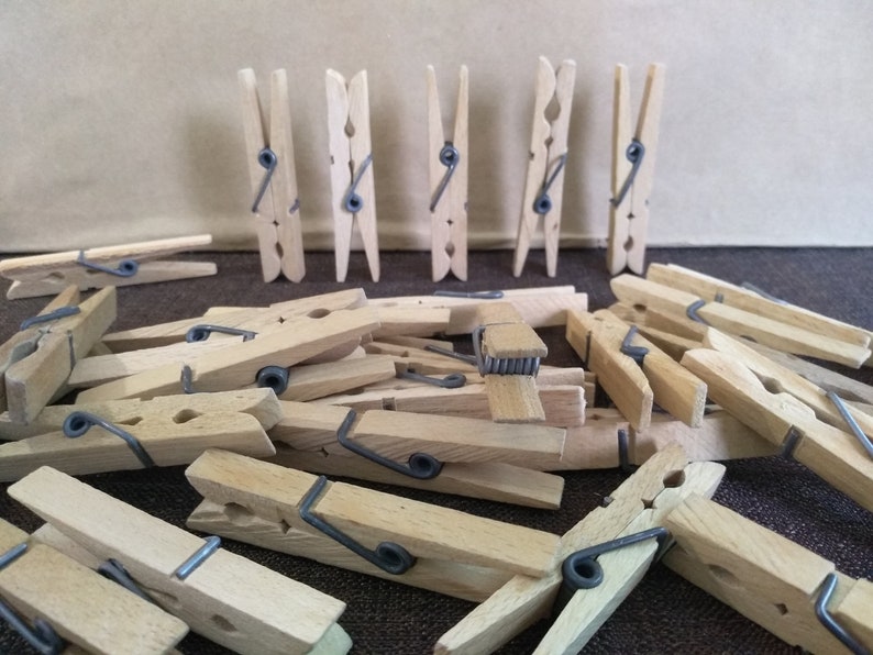 Vintage Clothes Pegs Clothespins Wood Clothes Pegs - Etsy