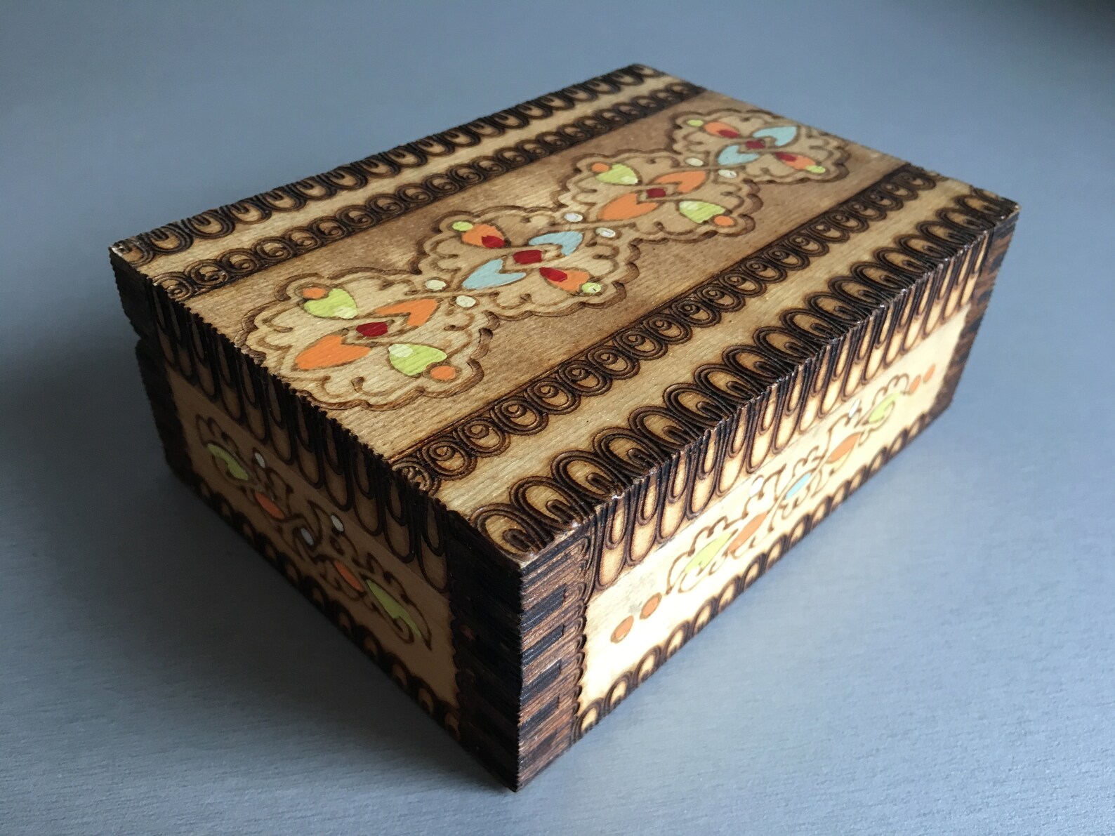 Vintage Pyrography Small Box Vintage Wooden Box Vintage - Etsy