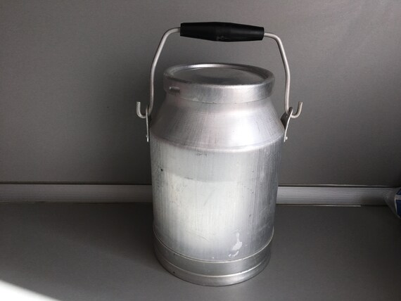 Vintage aluminium milk container | Etsy