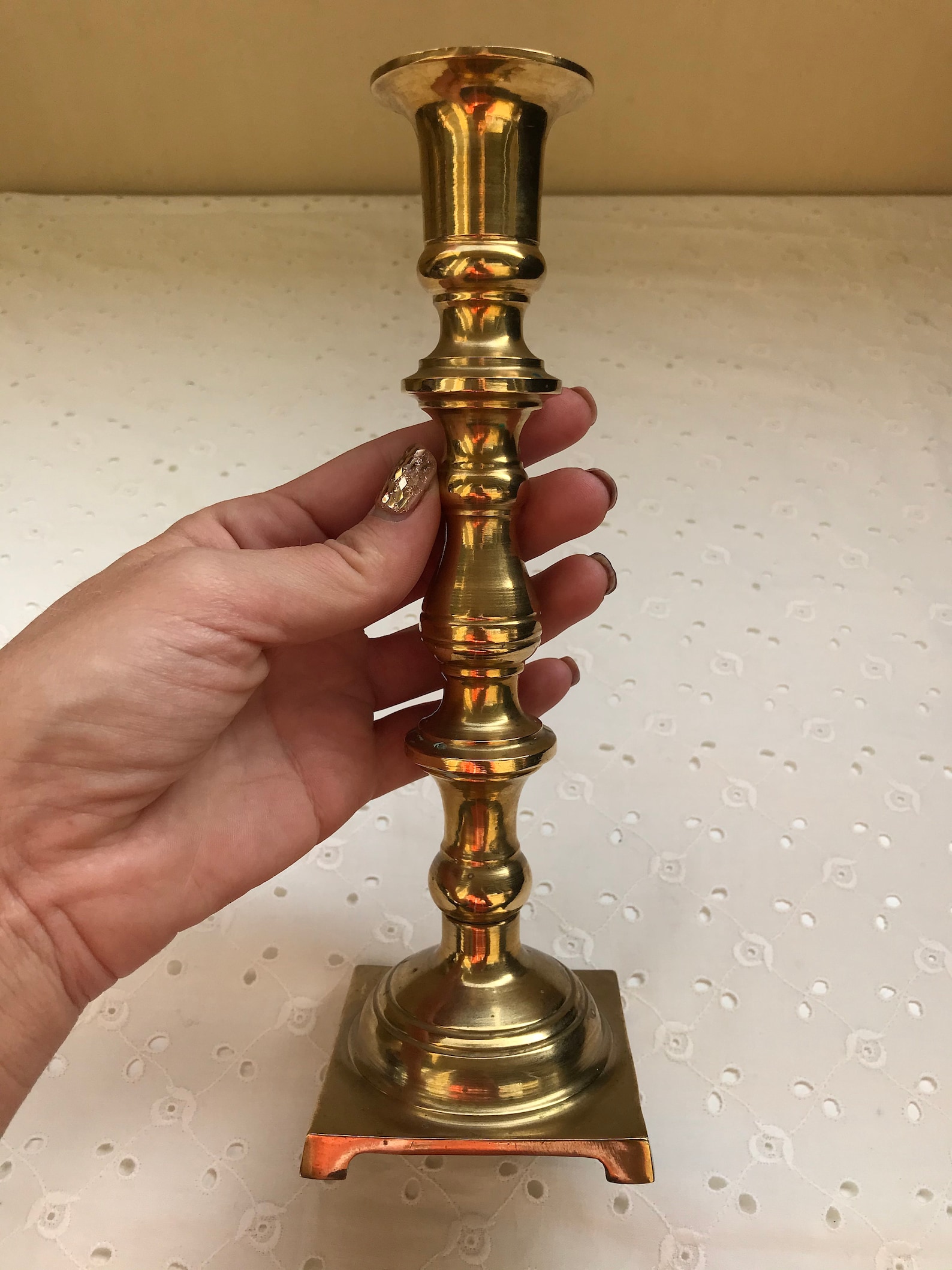 Vintage Brass Candlestick - Brass Candlestick - Vintage Brass ...