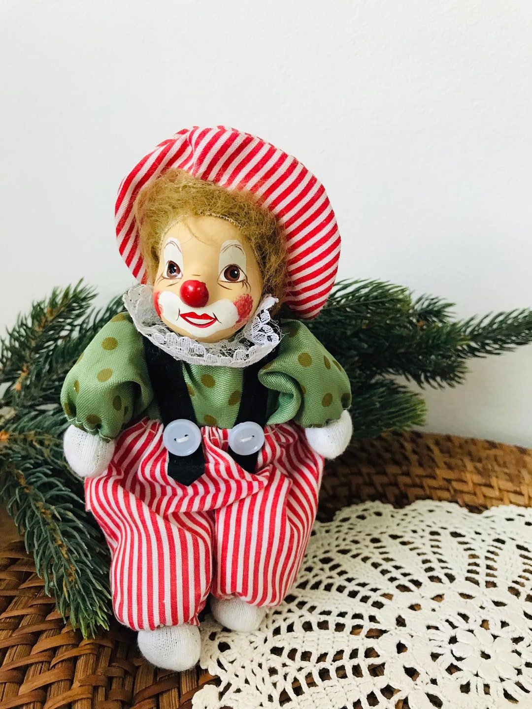 Vintage Ceramic Clown Doll - Ceramic Clown - Vintage Clown Doll's - Etsy