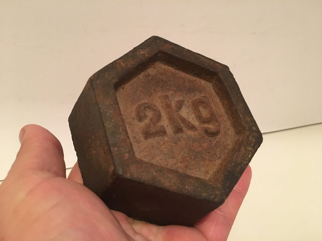 Vintage Solid Iron Weight Scale Vintage 2KG Weight Old Iron - Etsy