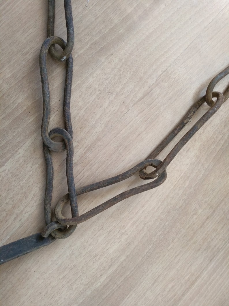 Antique Hand Forged Chain Rustic Decor Rare Hand Forged | Etsy