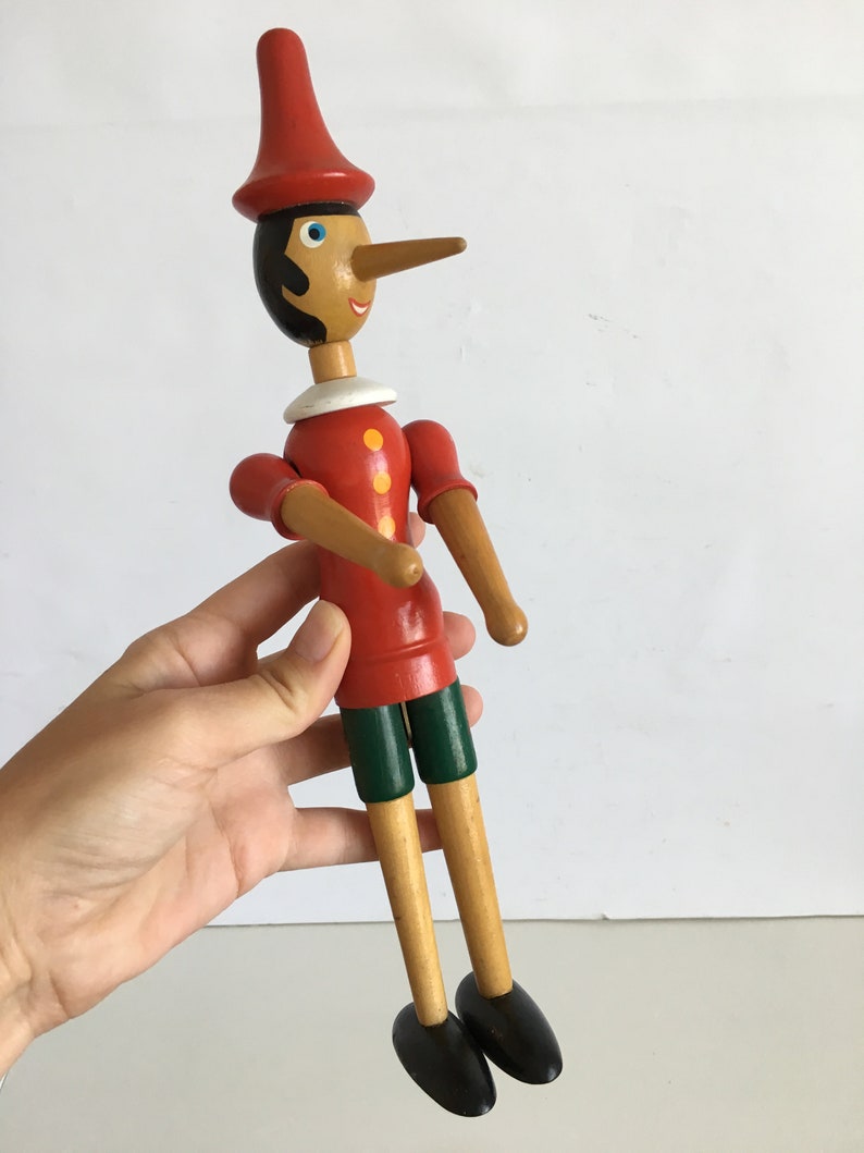 Vintage Pinocchio Marionette Toy Pinocchio Doll Wooden | Etsy