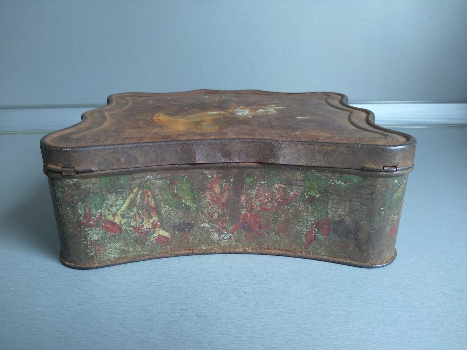 Antique Galvanized Large Box Galvanized Metal Box Farmhouse - Etsy